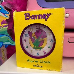 Wall Decor | 1993 Vintage Barney Purple Dinosaur Alarm Clock | Poshmark